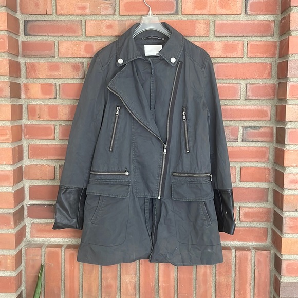 Bar III | Jackets & Coats | Bar Iii Military Utility Grey Jacket Zip ...